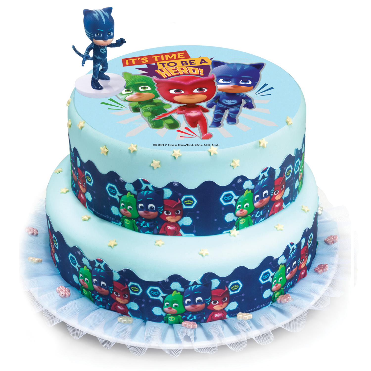 PJ MASKS ΣΧΕΔΙΟ ΓΙΑ ΤΟΥΡΤΑ ΓΕΝΕΘΛΙΩΝ - Kardasis Decorations
