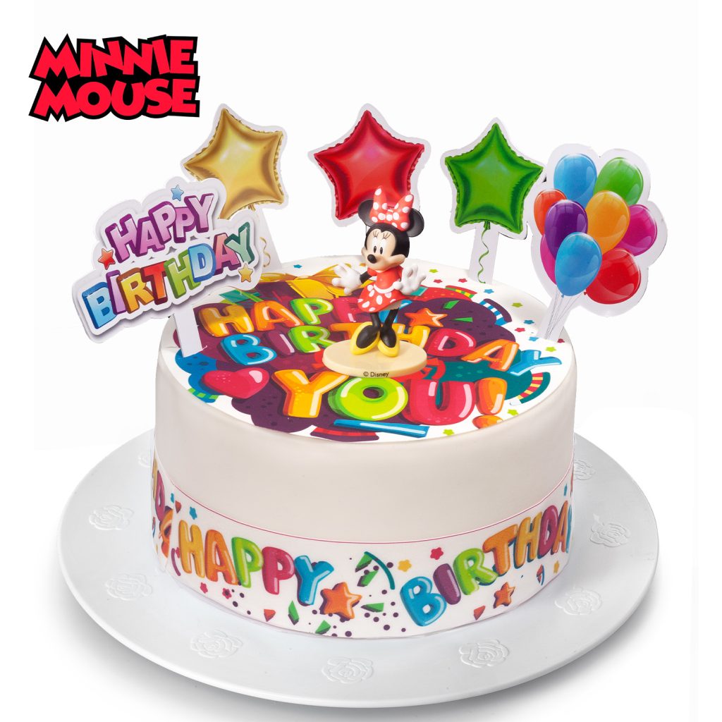 MINNIE HAPPY BIRTHDAY ΣΧΕΔΙΟ ΓΙΑ ΤΟΥΡΤΑ ΓΕΝΕΘΛΙΩΝ - Kardasis Decorations